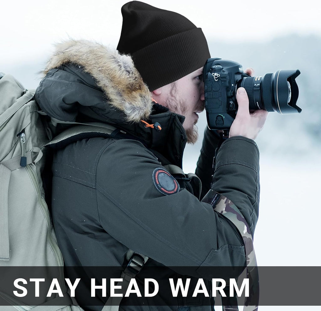 PFFY Unisex Beanie Hats for Men Women Knit Winter Beanies – thatdealsteal